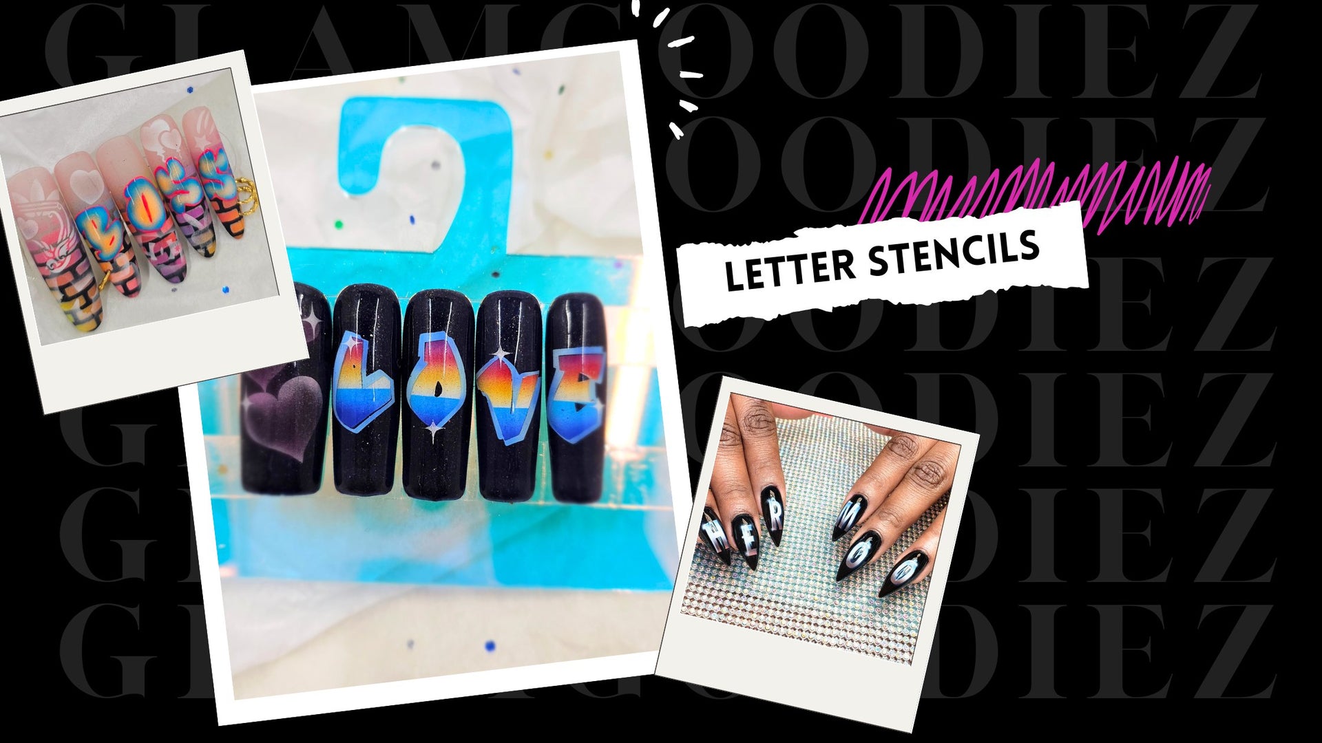 Nail Letter Stencils – Glam Goodies