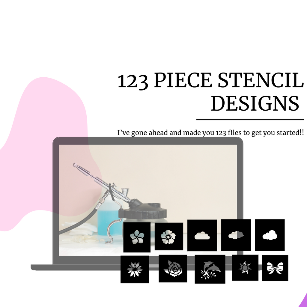 Create Your Own Airbrush Nail Art Stencils Plus 123 Stencil Vectors ...