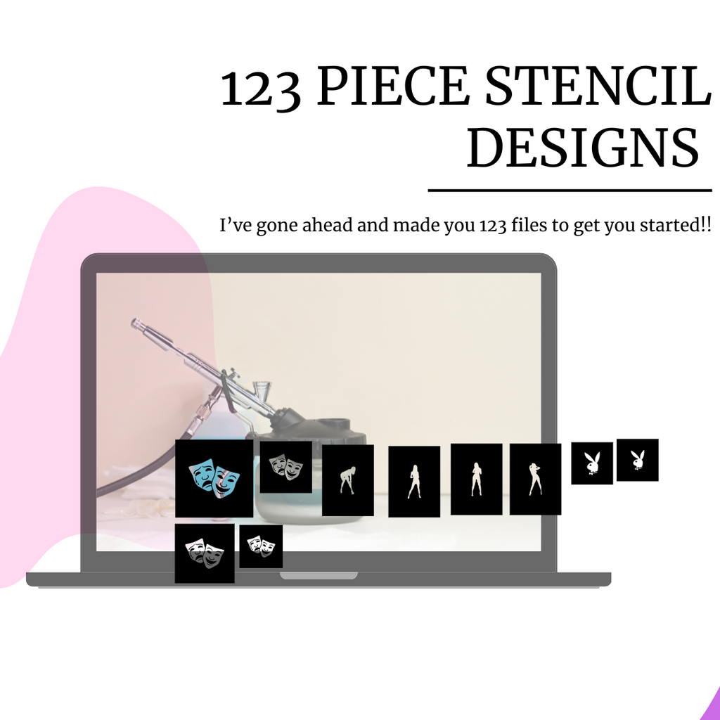 Create Your Own Airbrush Nail Art Stencils Plus 123 Stencil Vectors ...