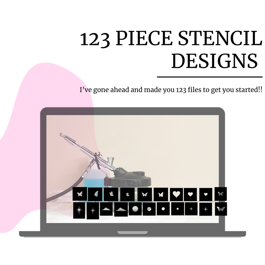 Create Your Own Airbrush Nail Art Stencils Plus 123 Stencil Vectors ...